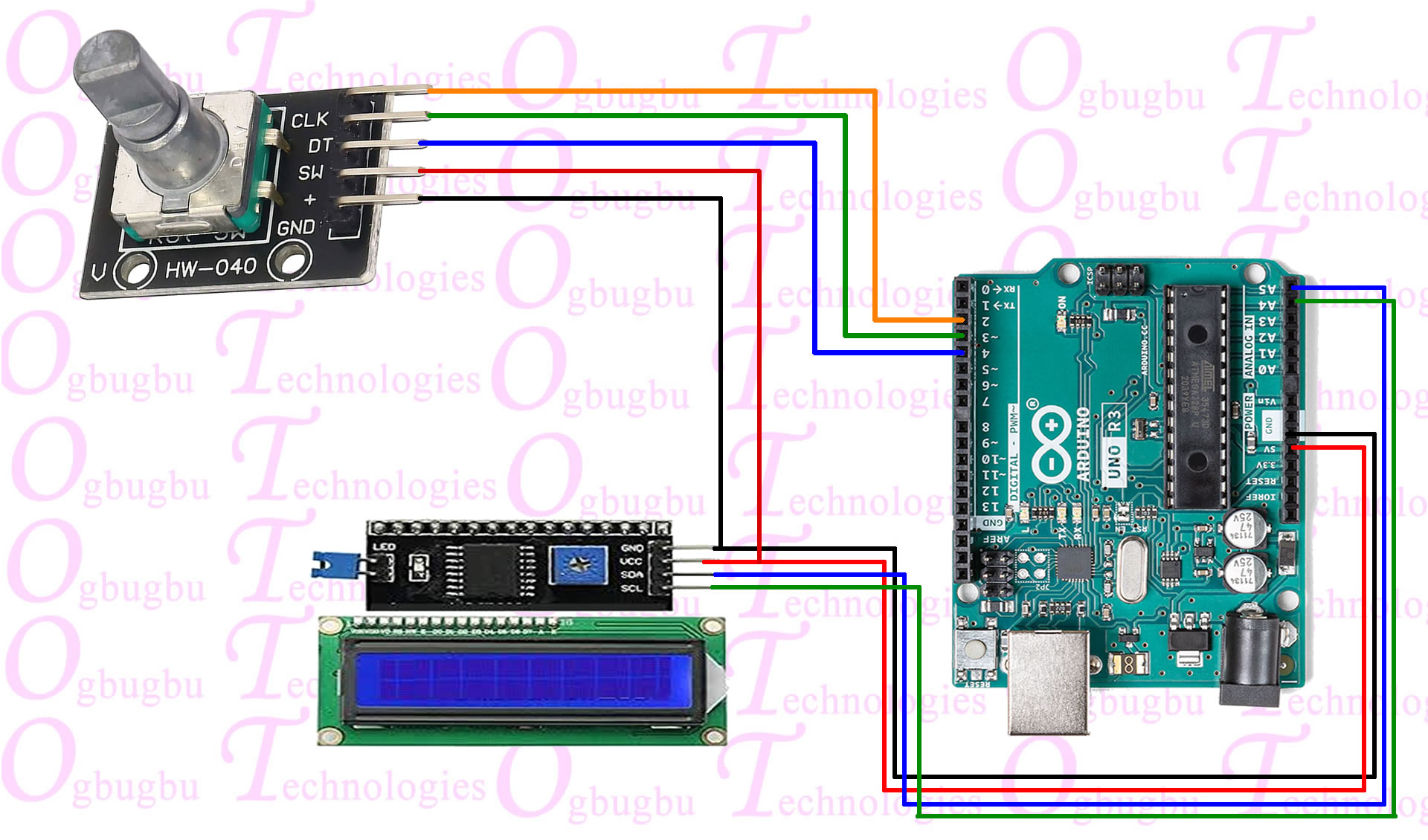 Text Input with Rotary Encoder and LCD Display - Ogbugbu Technologies